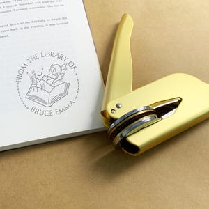 Book Embosser Personalized, Custom Logo Embosser, From Library Of, Book ...