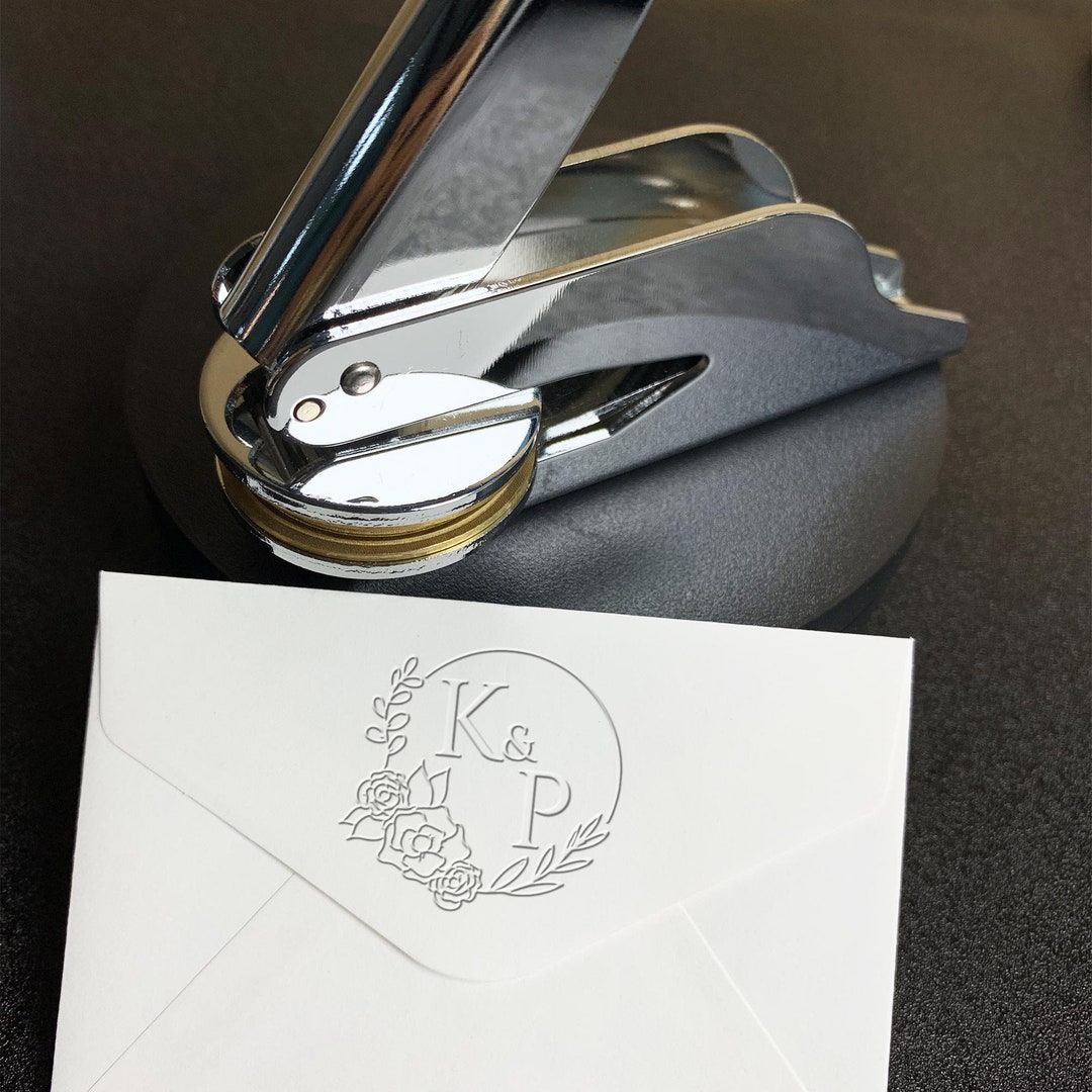 Personalized Wedding Embossing Stamp for Envelopes, Personalized ...