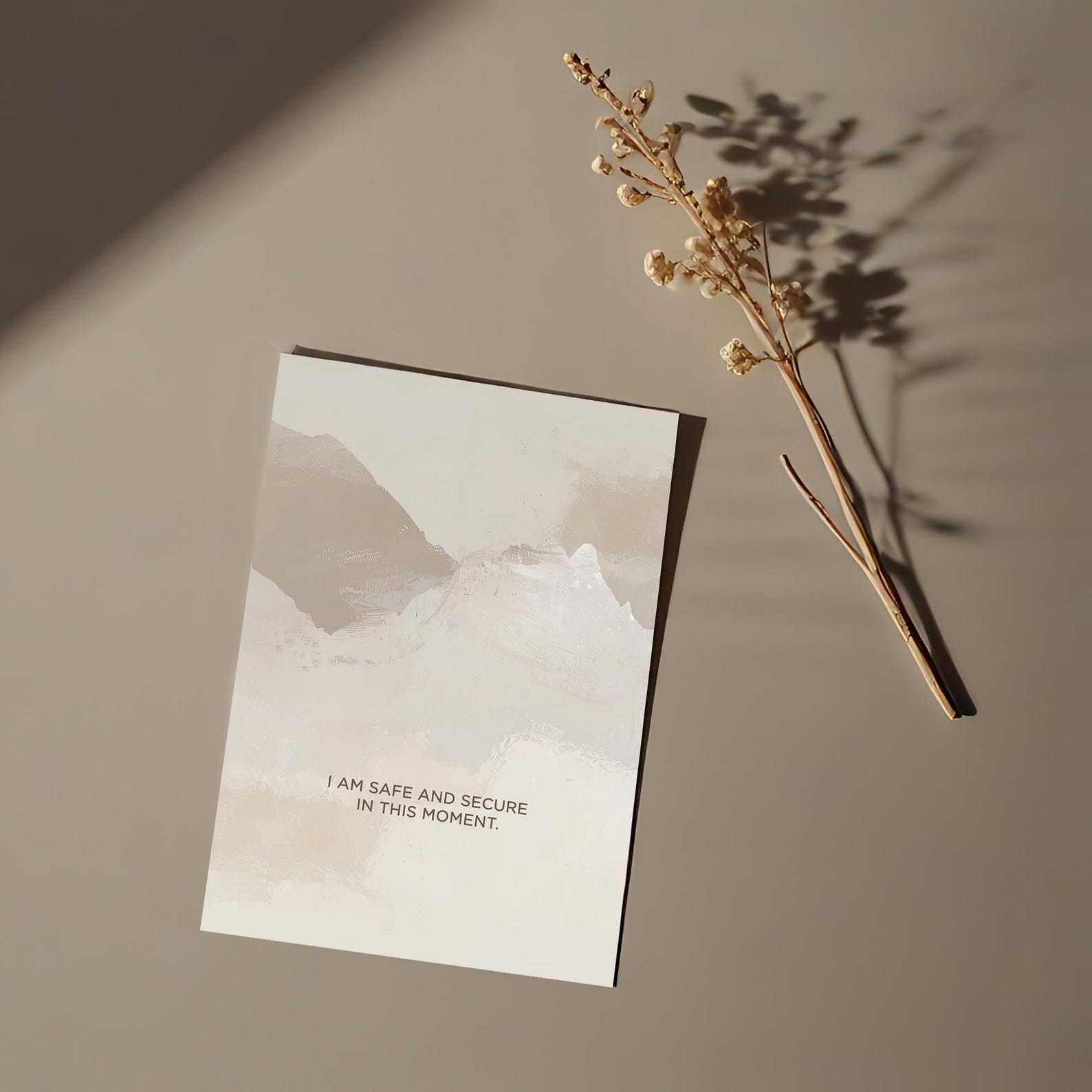 50 Printable Affirmation Cards, Japandi Minimalist Self-care Deck ...