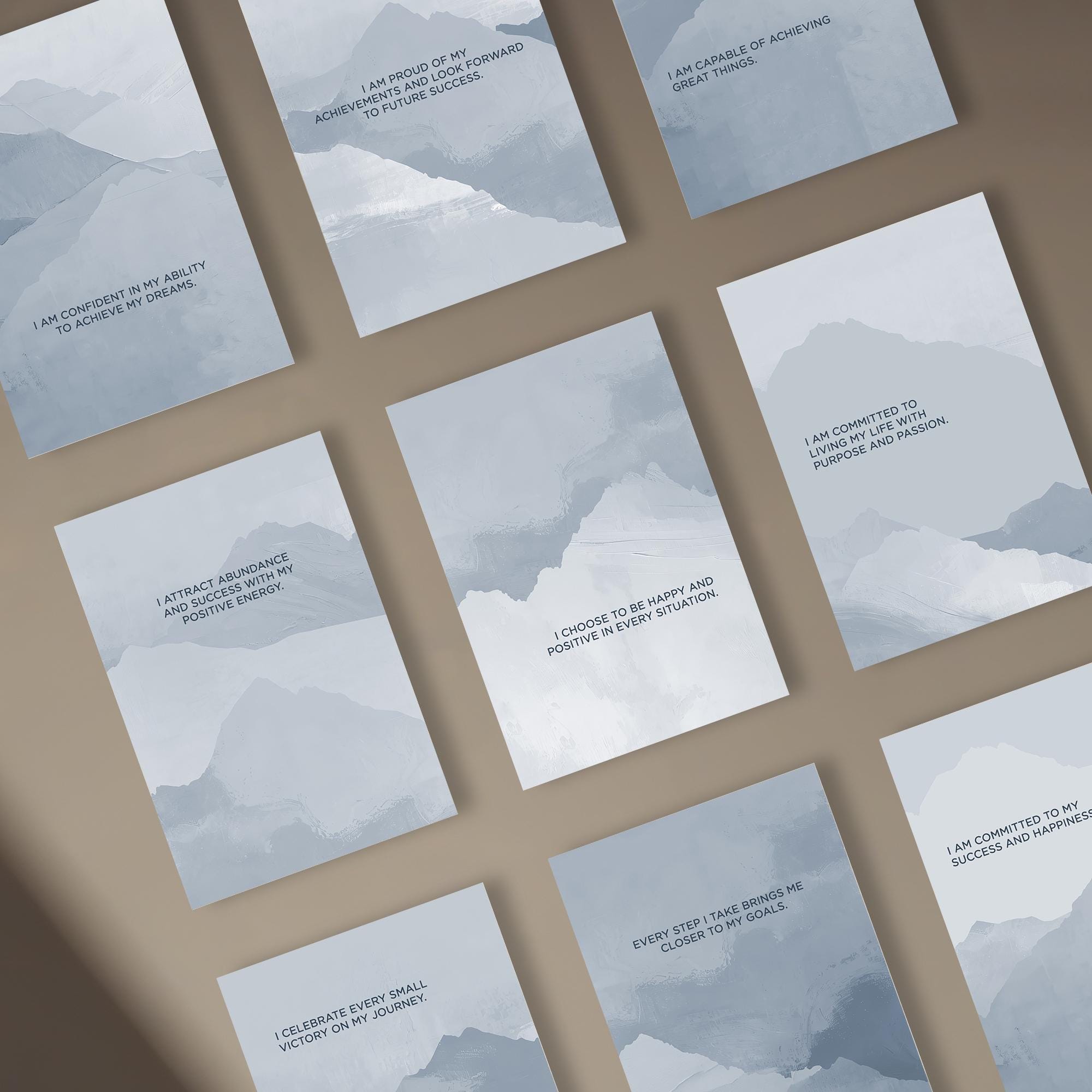 Printable Positive Affirmation Cards, Japandi Silhouette Art, Zones of ...