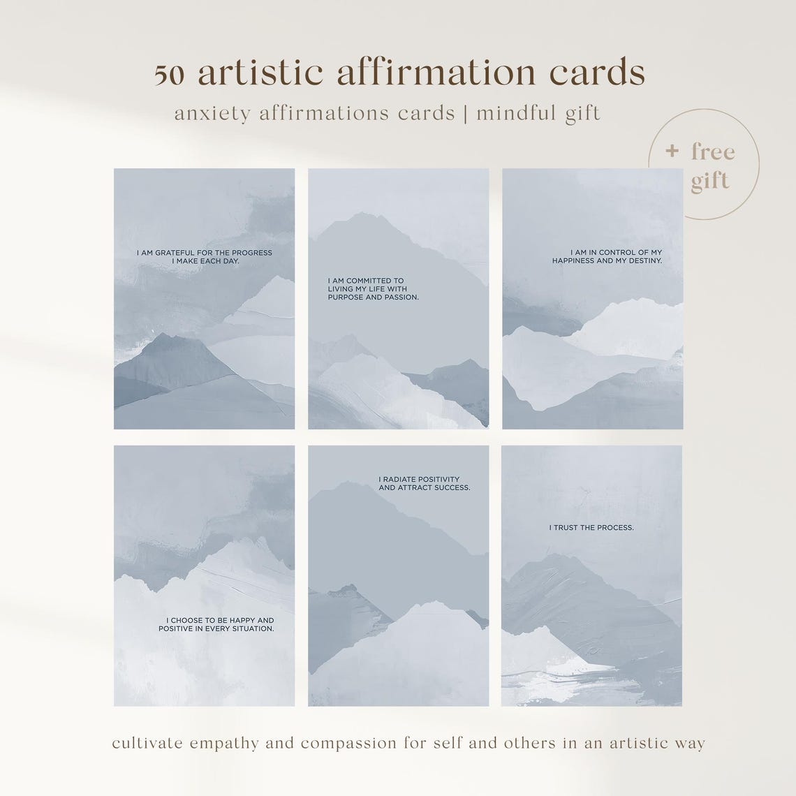 Printable Positive Affirmation Cards, Japandi Silhouette Art, Zones of ...