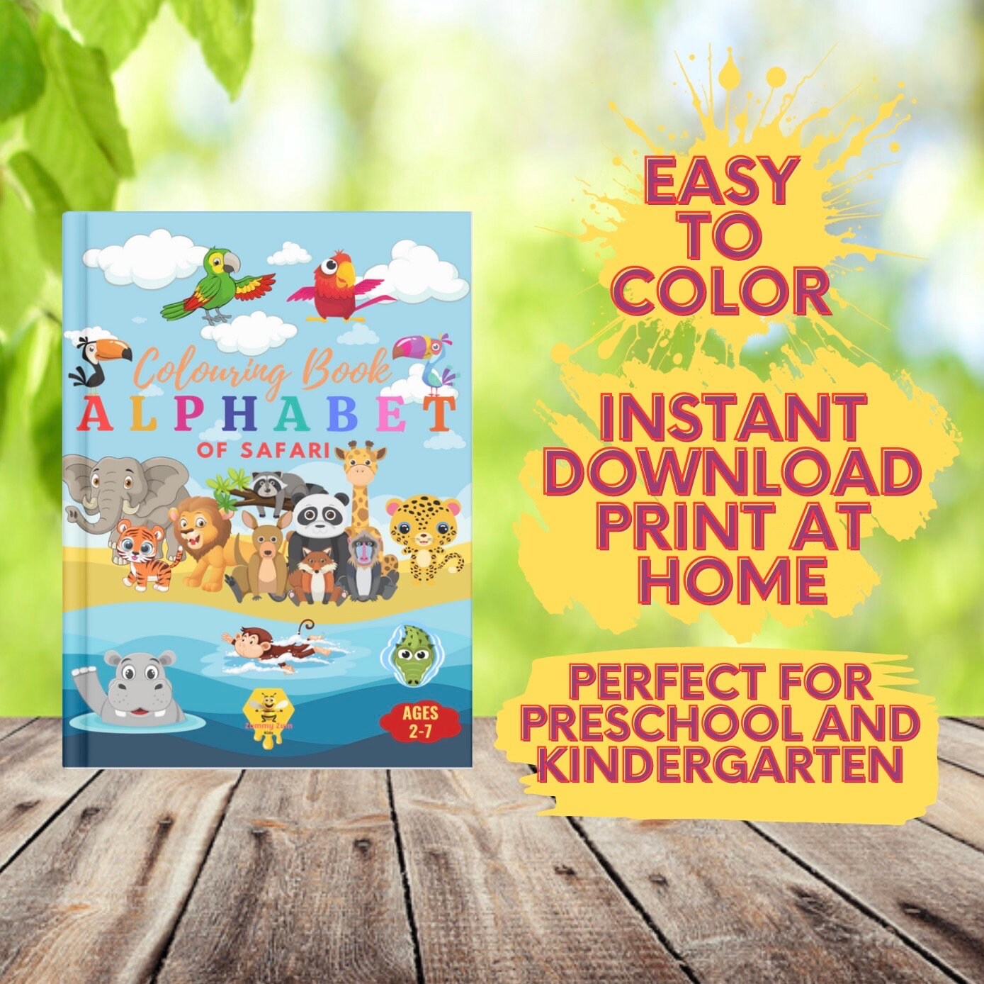 Safari Abcs: an Alphabet Coloring Book Discover and Color Your Way ...