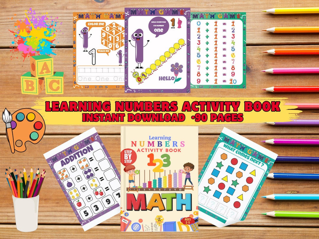 Learning Numbers Activity Book: 90 Pages of Engaging Activities for ...