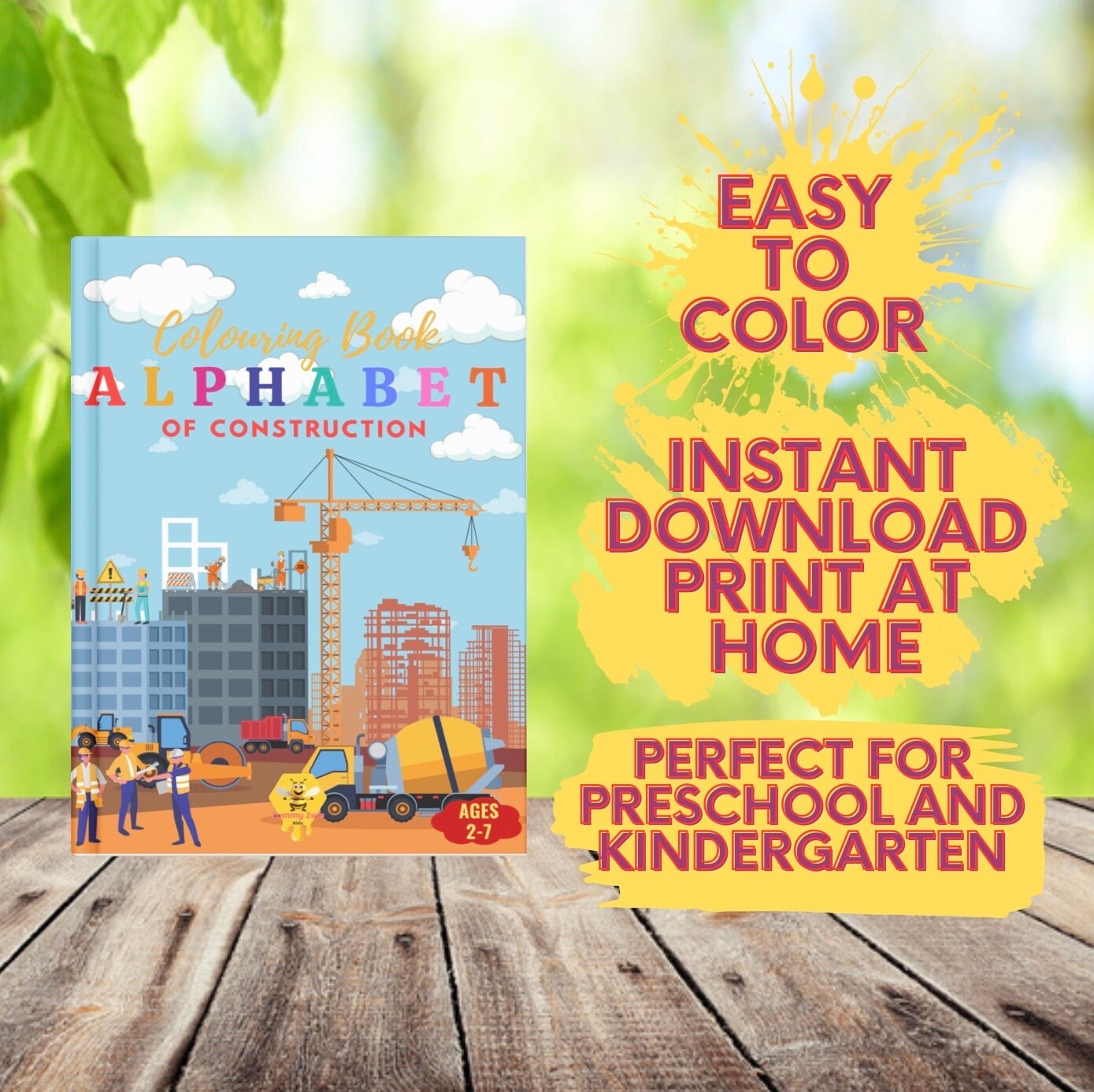 Construction Abcs: an Alphabet Coloring Book Discover and Color Your ...