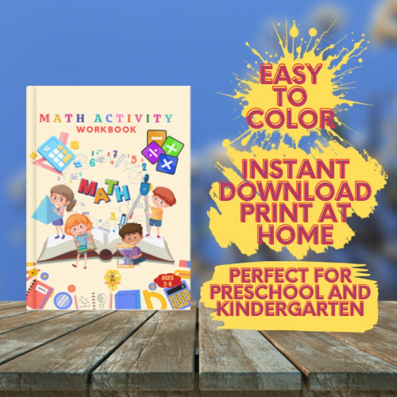 Math Activity Workbook: 25 Engaging Pages of Coloring, Addition ...