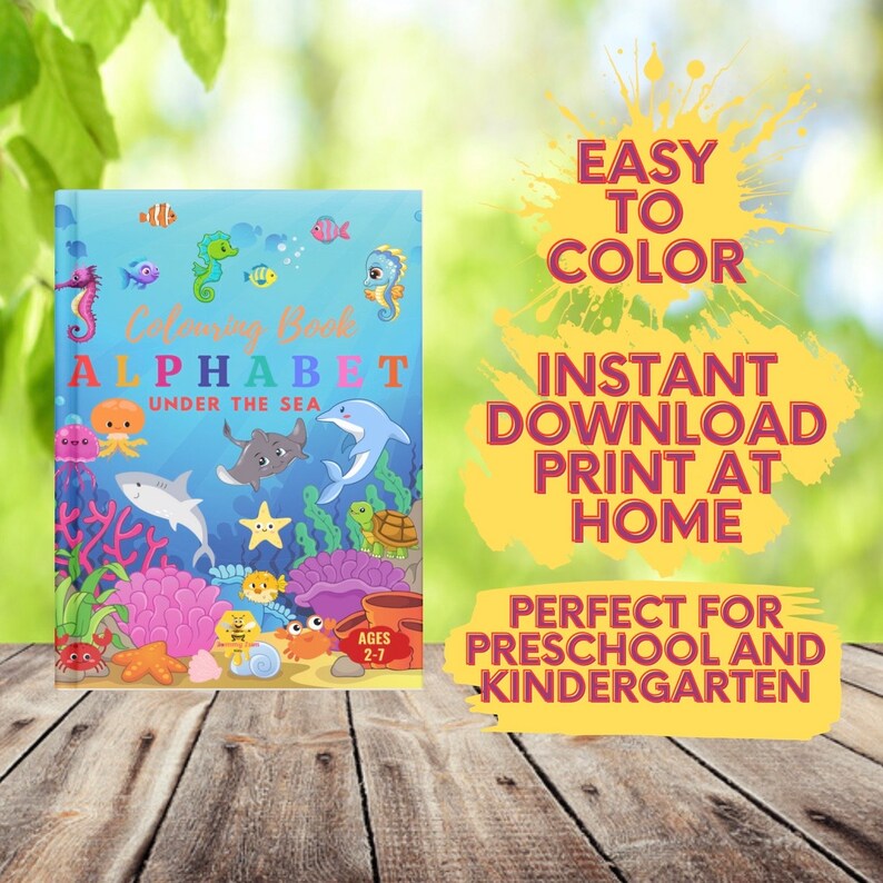 Ocean Abcs: an Alphabet Coloring Book Dive and Color Your Way Through ...