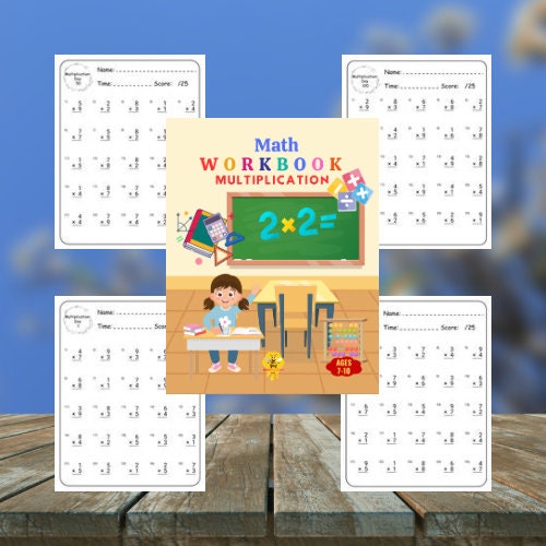 Mastering Multiplication Math Workbook for Kids: 100 Pages of Fun and ...