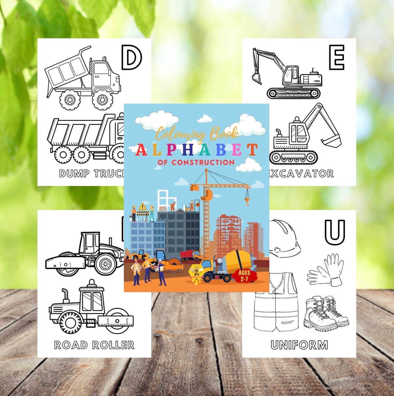 Construction Abcs: an Alphabet Coloring Book Discover and Color Your ...