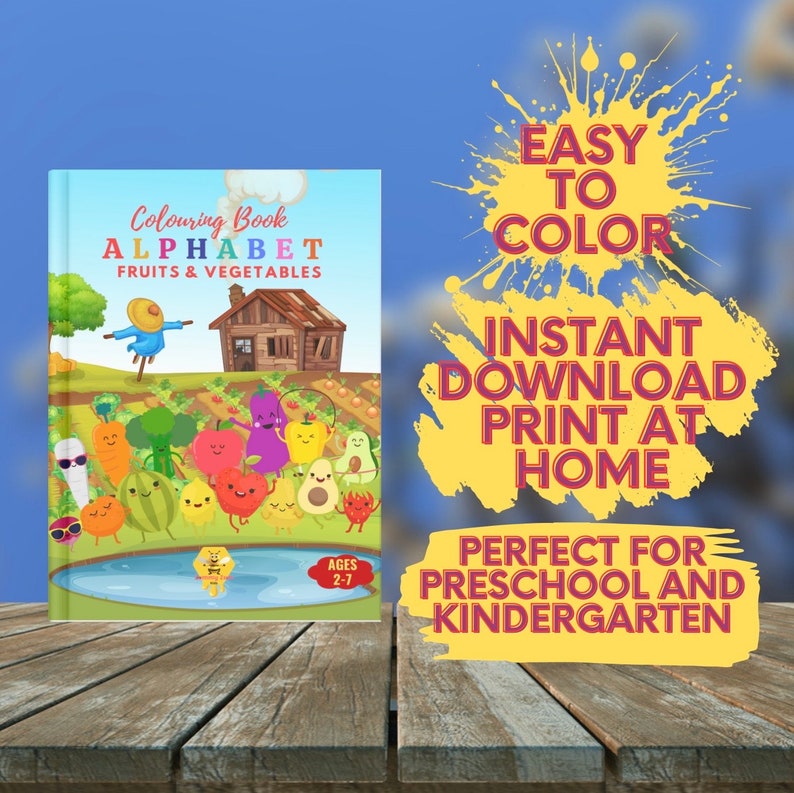 Healthy Abcs Coloring Book of Fruits and Vegetables Discover and Color ...