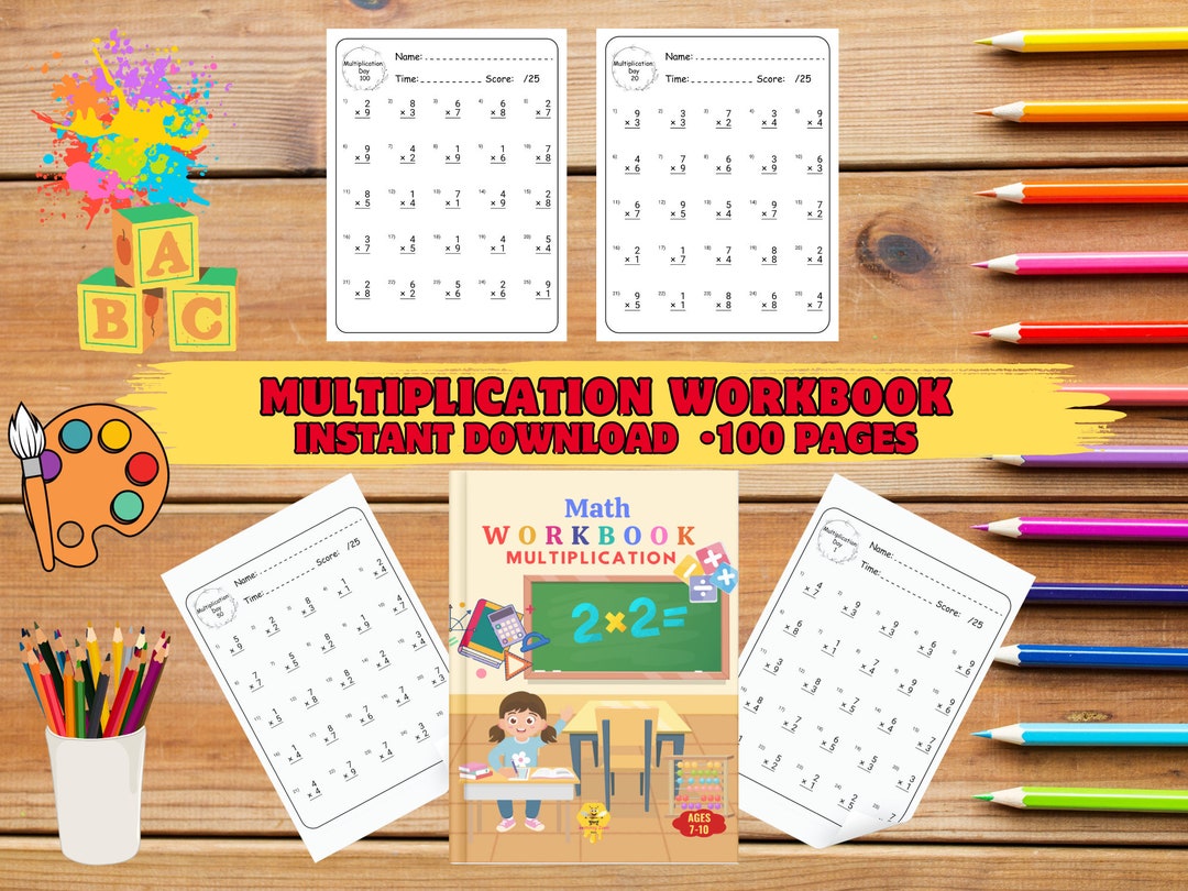 Mastering Multiplication Math Workbook for Kids: 100 Pages of Fun and ...