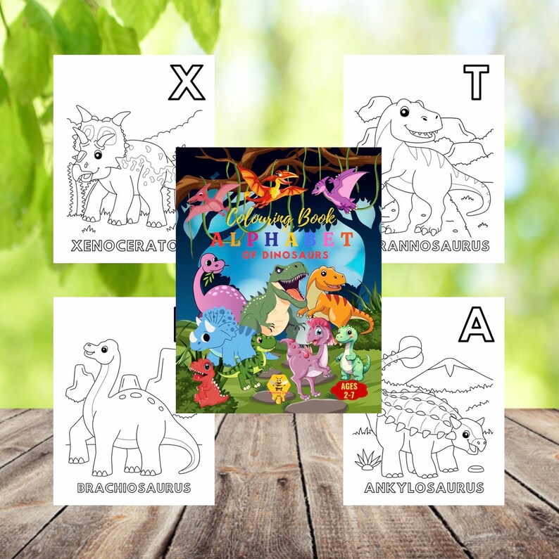 Dinosaur Abcs: an Alphabet Coloring Book Discover and Color Your Way ...