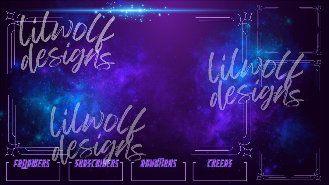 Purple Blue Galaxy Layout - Etsy