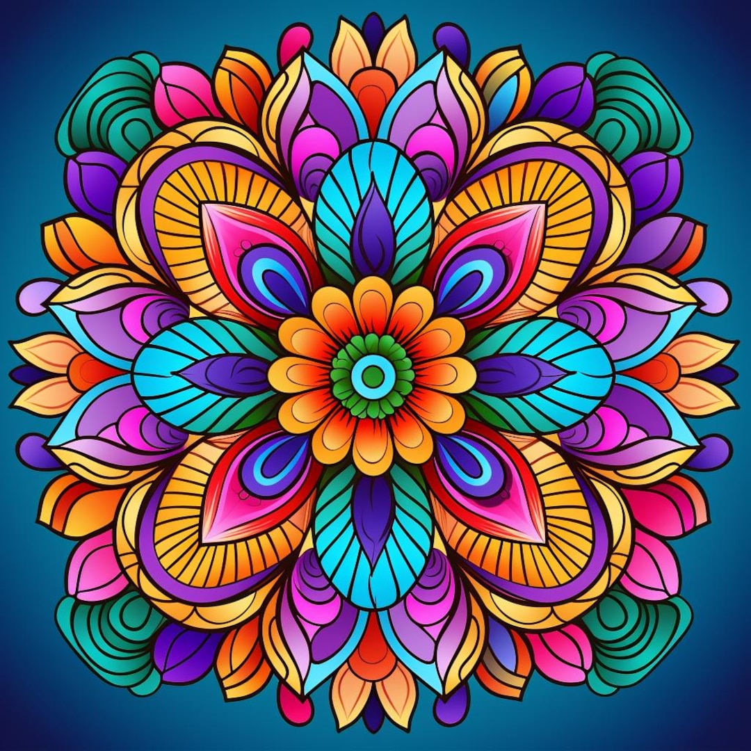 50 Simple Mandalas Coloring Pages Printable Adult Coloring Book Instant ...