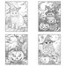 50 Animal Halloween Coloring Pages Printable Adult Coloring Book ...