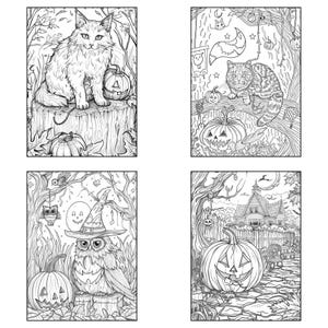 50 Animal Halloween Coloring Pages Printable Adult Coloring Book ...