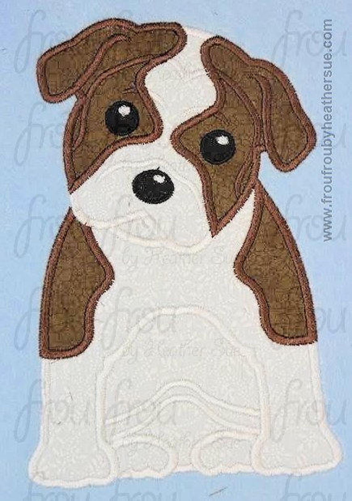 English Bulldog Dog Digital Embroidery Design Machine Applique 4"-6x10 ...