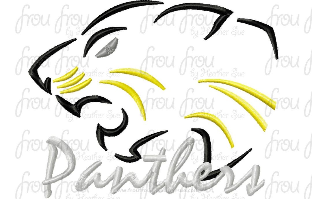 Panthers Mascot Sketch TWO Versions, With and Without Wording Digital ...