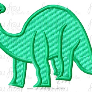 Brontosaurus Dinosaur Digital Embroidery Design Machine Filled and ...