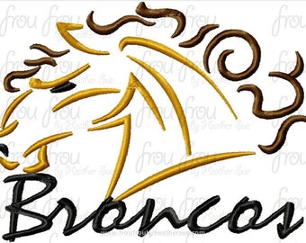 Broncos Applique Machine Embroidery Design 4x4 7x5 10x6 - Etsy