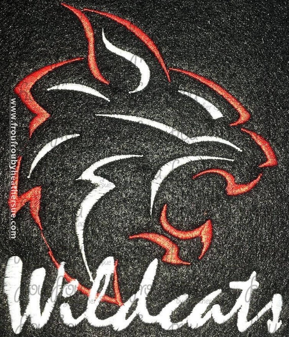 Wildcats Mascot Sketch TWO Versions With and Without Wording - Etsy
