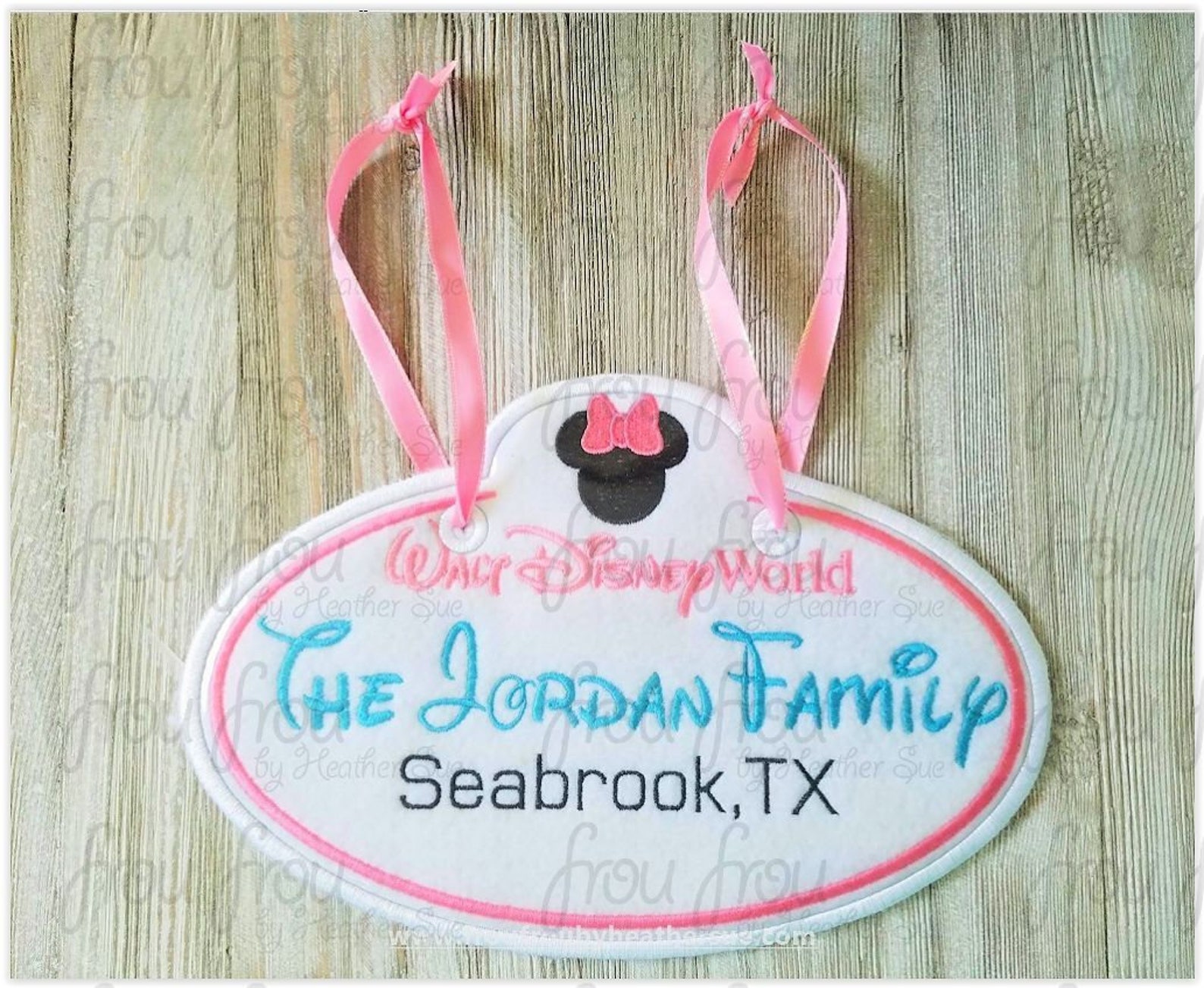 Digital Embroidery Design Machine Applique Stroller Name Tag Dis World ...