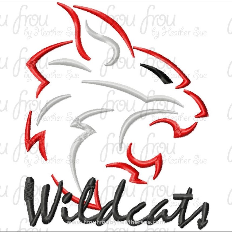 Wildcat Embroidery Design - Etsy