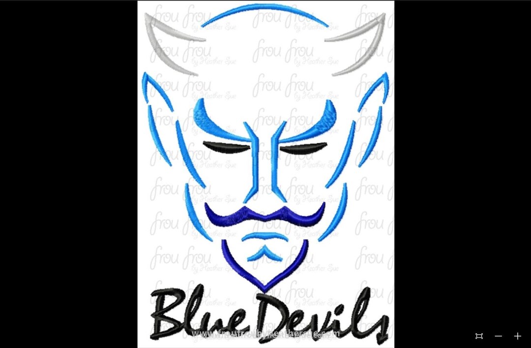 Blue Devils Mascot Sketch TWO Versions, With and Without Wording ...