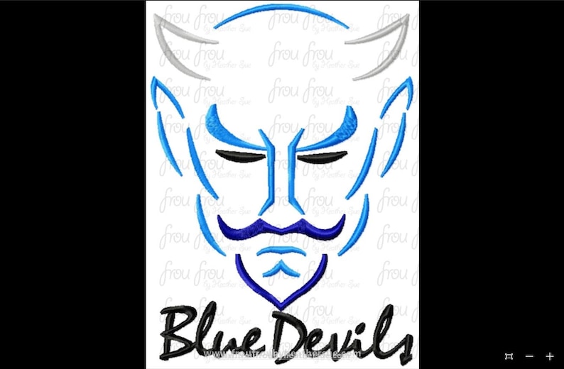 Blue Devils Mascot Sketch TWO Versions With and Without | Etsy