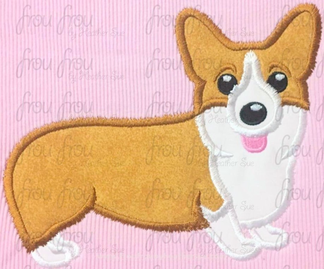 Corgi Dog Digital Embroidery Design Machine Applique 4"-16" - Etsy