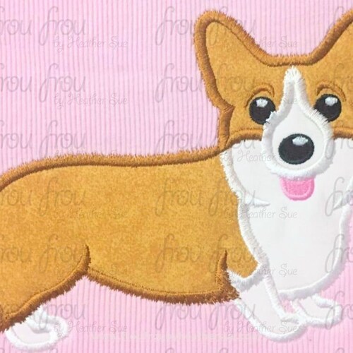 Corgi Dog Digital Embroidery Design Machine Applique | Etsy
