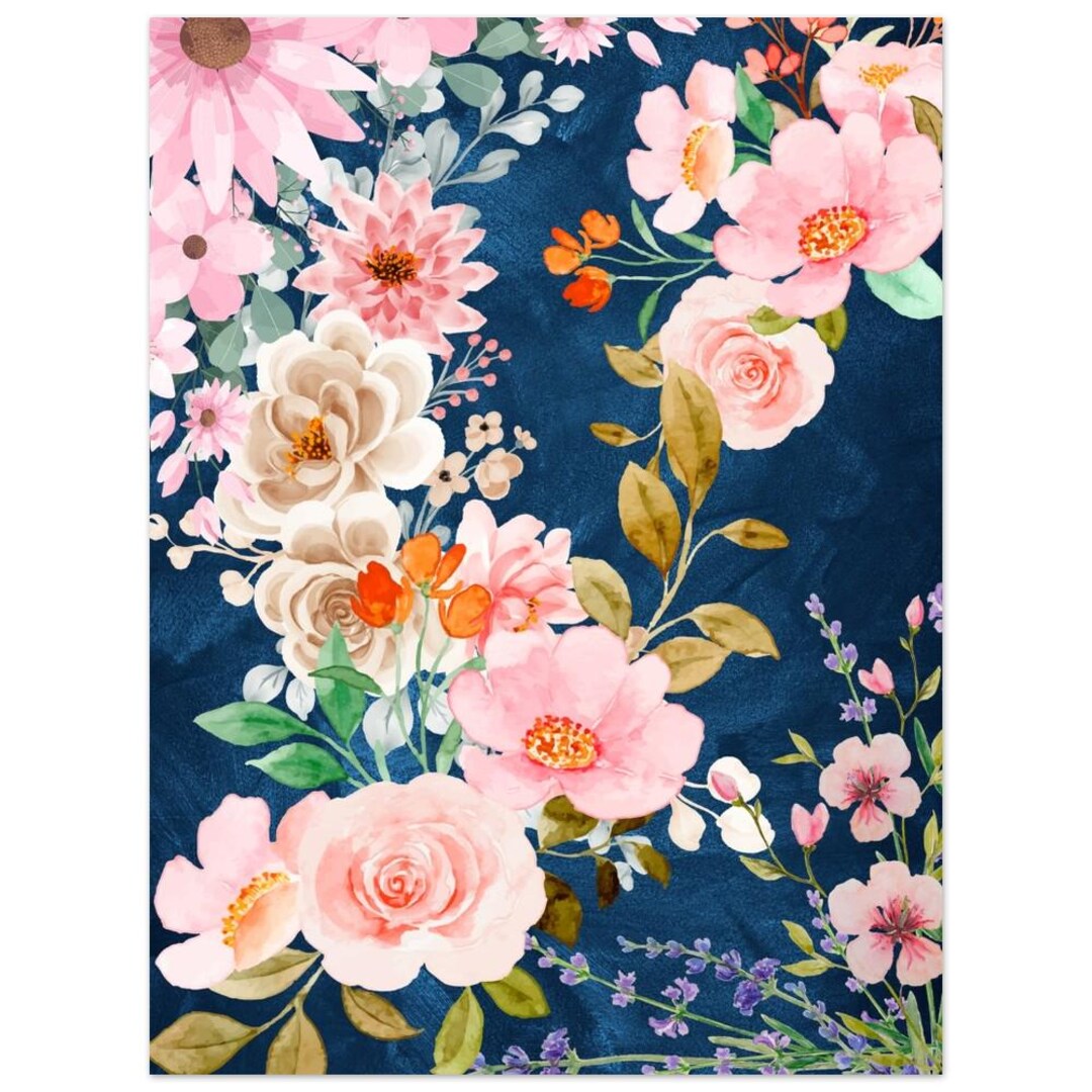 Flower Posters. Bright Flower Poster. Decor. Premium Matte Paper Poster ...