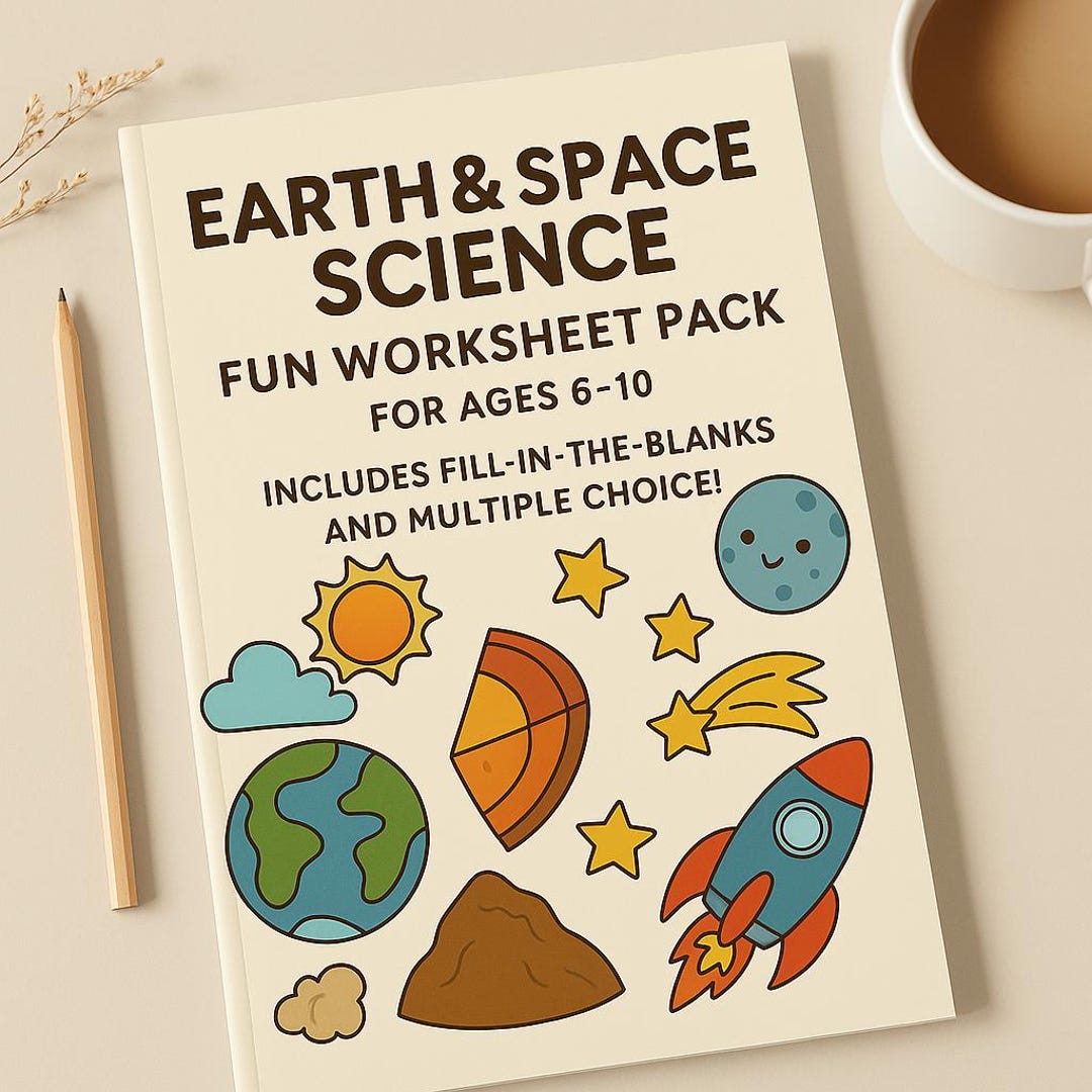 Earth & Space Science Worksheets for Kids | Ages 6–10 | Printable ...