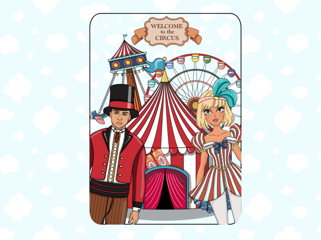 Printable DIY Project Circus Dollhouse With Paper Dolls Busy Book ...