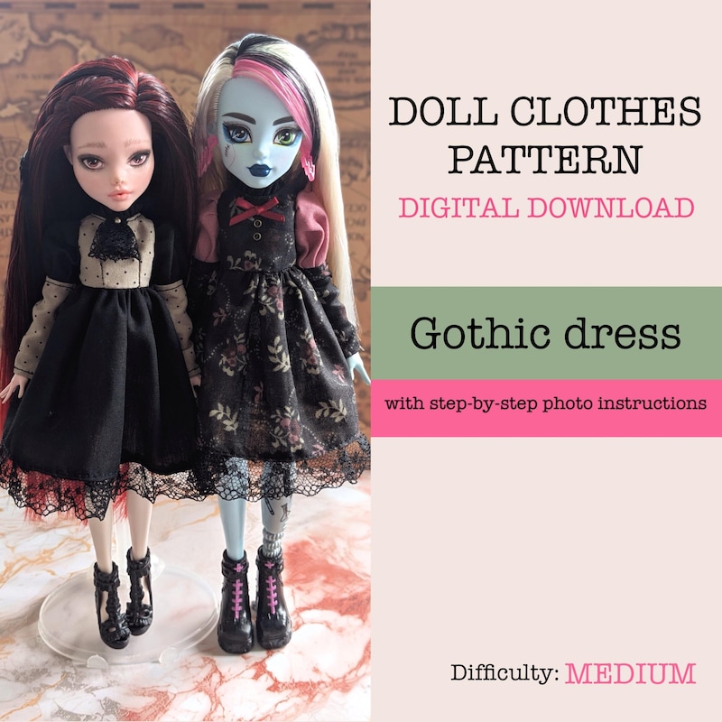 Goth Dress Template - Etsy UK