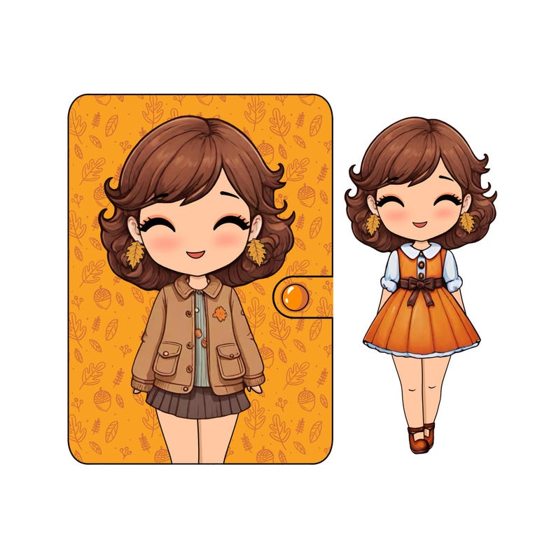 Autumn Printable Paper Doll Template: Kids Activity (digital Download ...