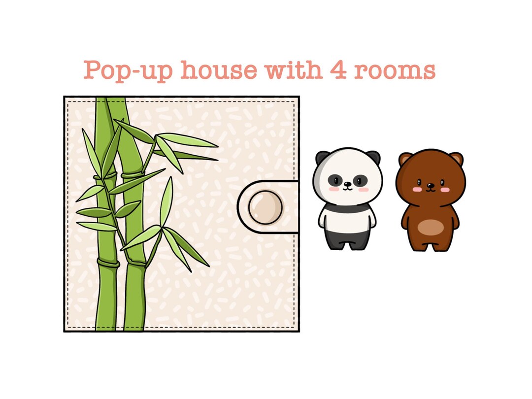 DIY Paper Doll Bear House: 3D Pop up (printable) - Etsy