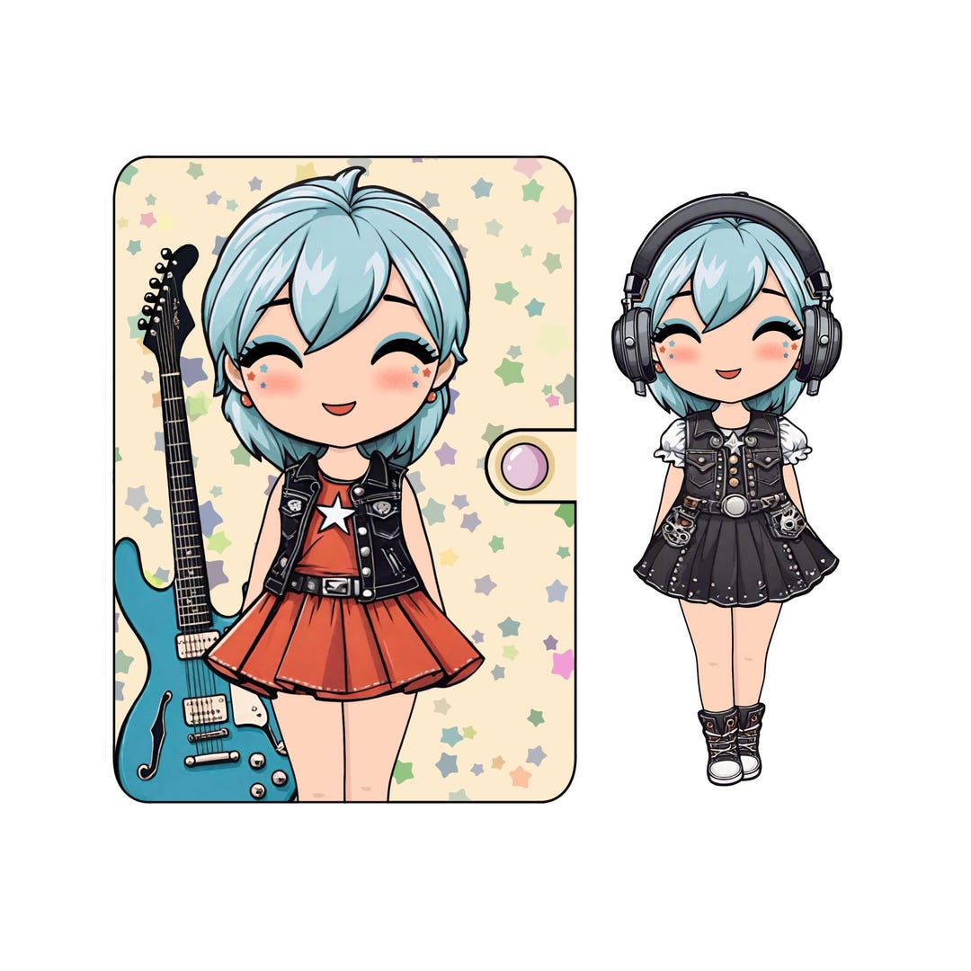 Rock Star Printable Paper Doll Template, Activities for Kids and Adults ...