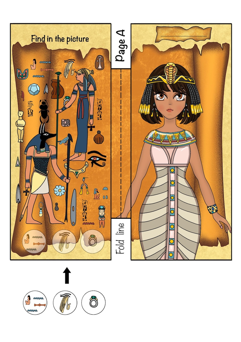 Printable DIY Paper Doll Cleopatra With Cloth Activity Book Pdf - Etsy