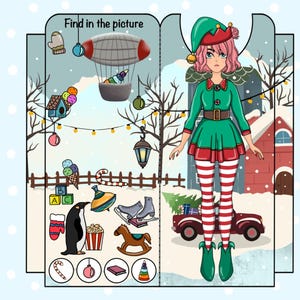 DIY Paper Doll Christmas Elf With Planner and Clothes PDF - Etsy