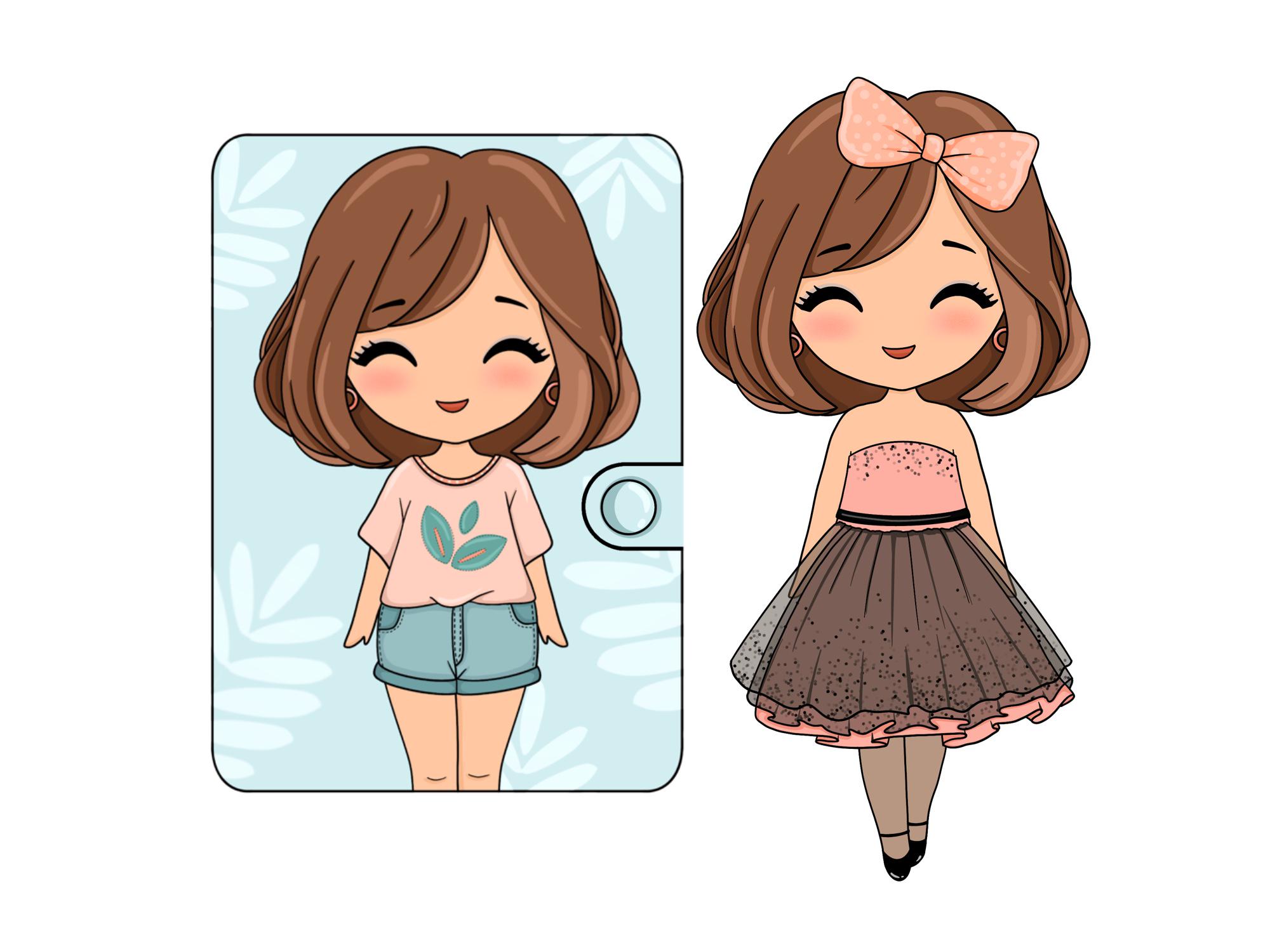 Printable Paper Doll Template, Activities for Kids - Etsy