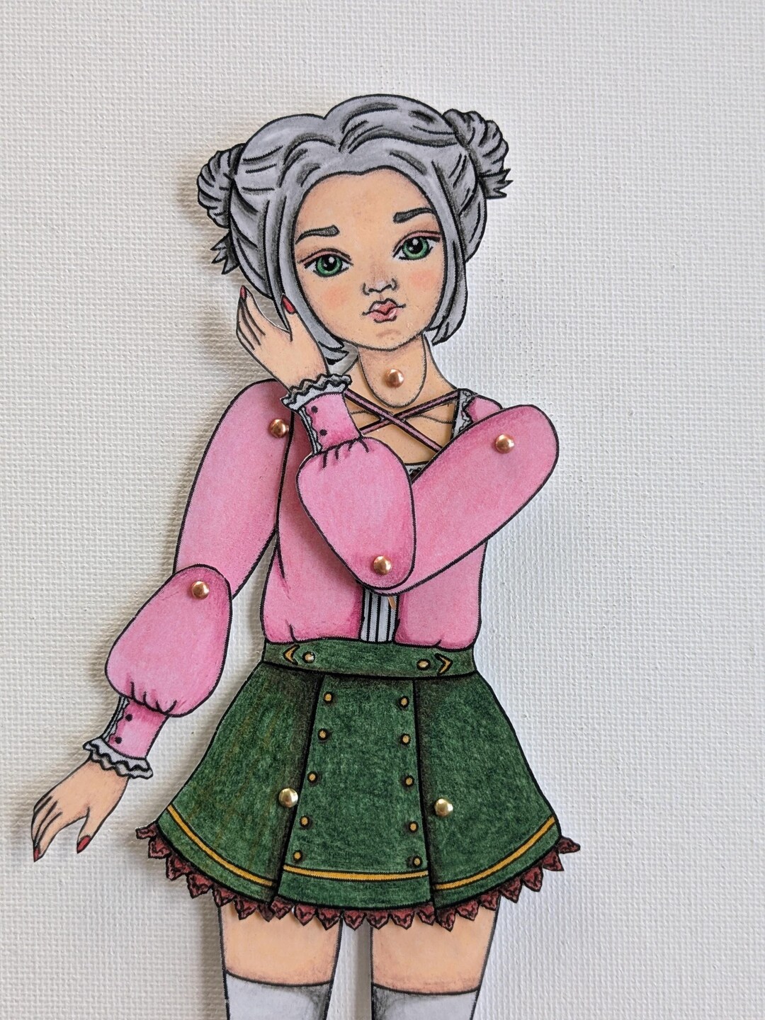 Articulated Paper Doll already Cut and Assembled - Etsy