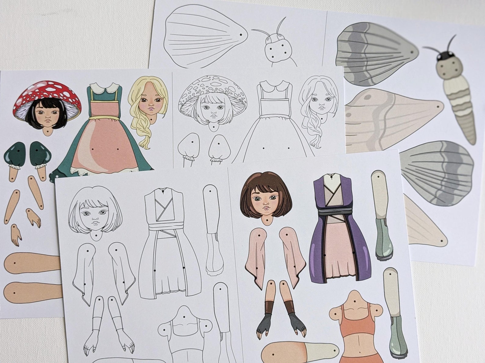 Articulated Paper Doll DIY Kit - Etsy