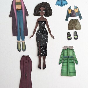 DIY 4 Different Paper Dolls With Clothes PDF - Etsy