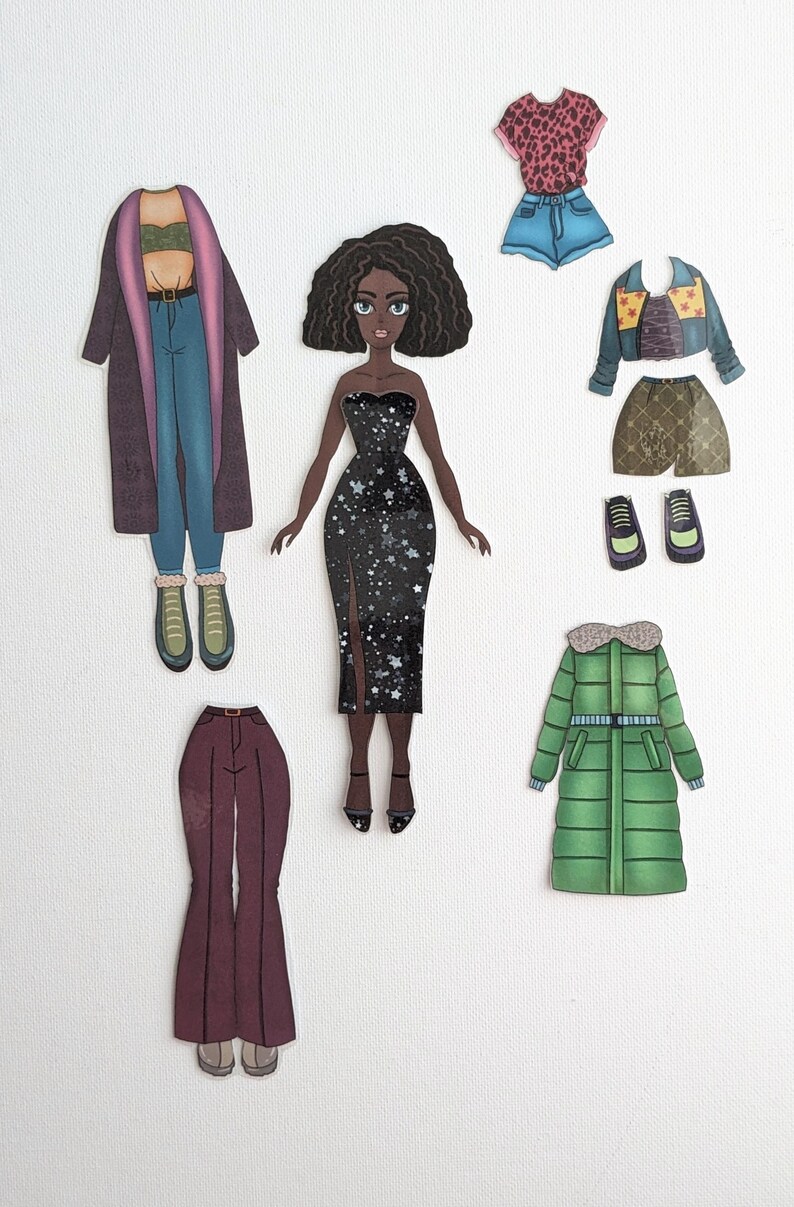 DIY 4 Different Paper Dolls With Clothes PDF - Etsy