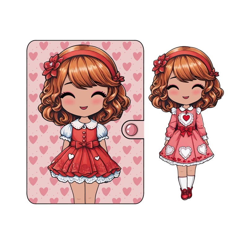 Valentine’s Day Printable Paper Doll Template, Activities for Kids and ...