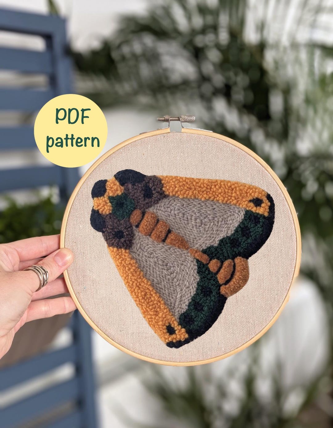 Printable Template for Punch Needle Mug Rug With Step-by-step ...