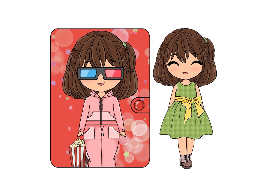 Cinema Movie Paper Doll: Printable Kids Activity (PDF Pattern) - Etsy