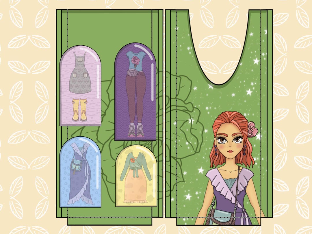 DIY Printable Paper Doll With Clothes and Garden Package PDF - Etsy