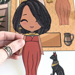 Printable DIY Paper Doll Cleopatra With Cloth and Activity Book Egypt ...