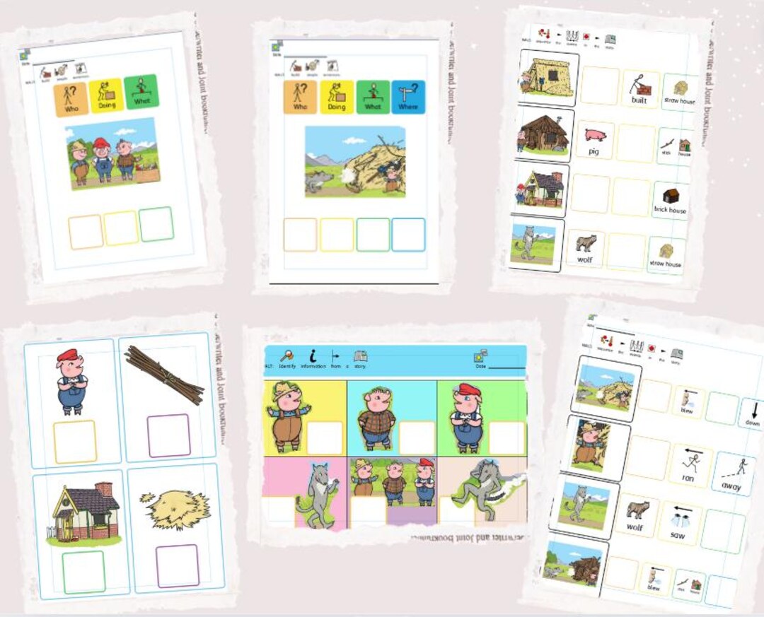 Three Little Pigs Adapted Learning. - Etsy